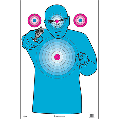 Action Target : High Visibility Fluorescent Bad Guy Target